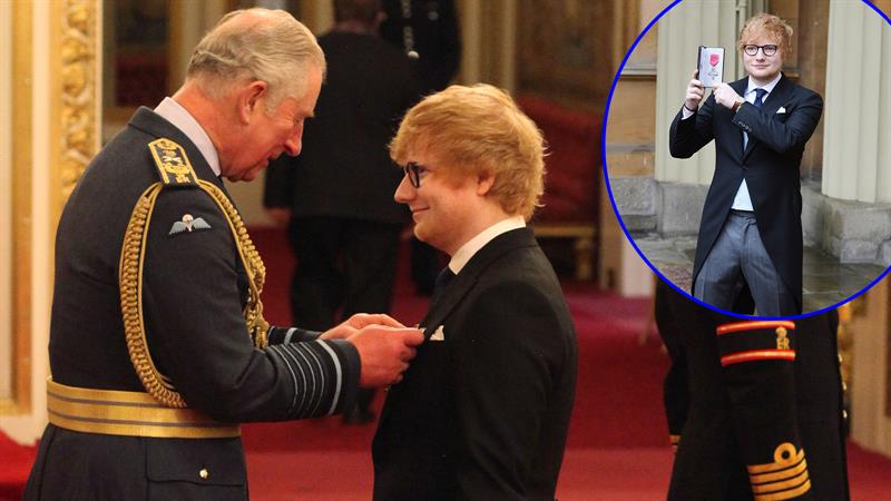 Ed Sheeran Presented With Royal Honor From Prince Charles At Buckingham ...