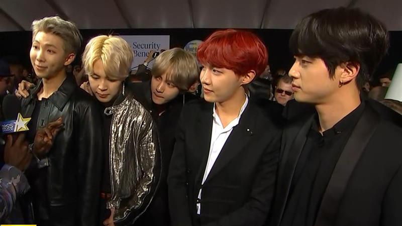 BTS Reacts To Having Niall Horan As A Fan & Their 2017 AMAs Performance ...