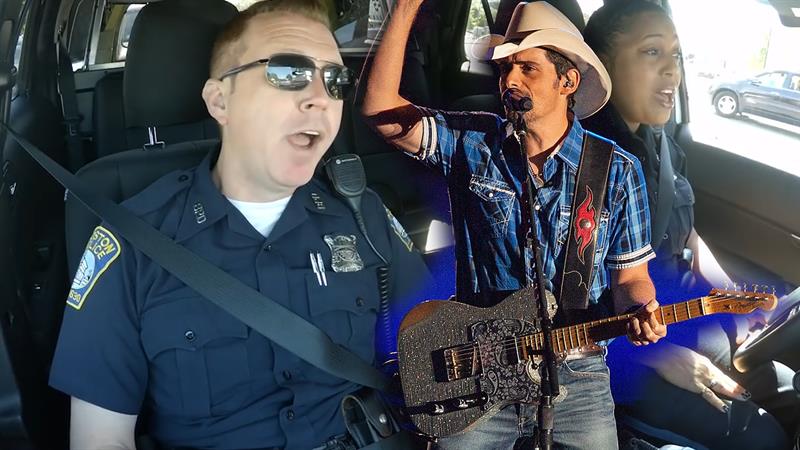 Police Officers In Viral 'Cop Pool Karaoke' Video Sing At Brad Paisley ...