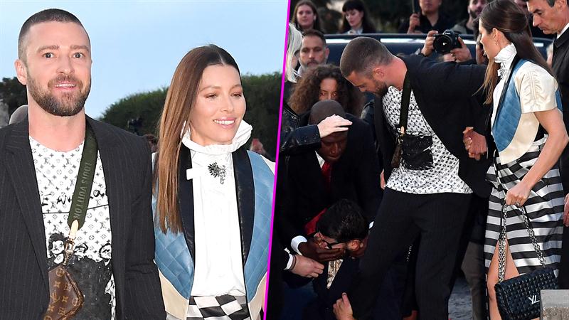 Justin Timberlake And Jessica Biel Fend Off Shocking Tackle At Paris ...