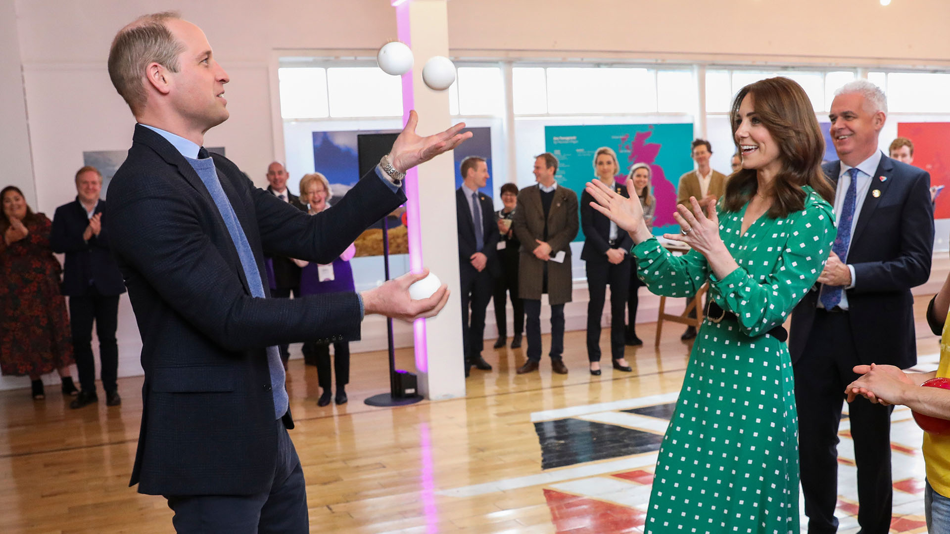 Kate Middleton Kicks Soccer Ball After Giggling Over Prince William's ...