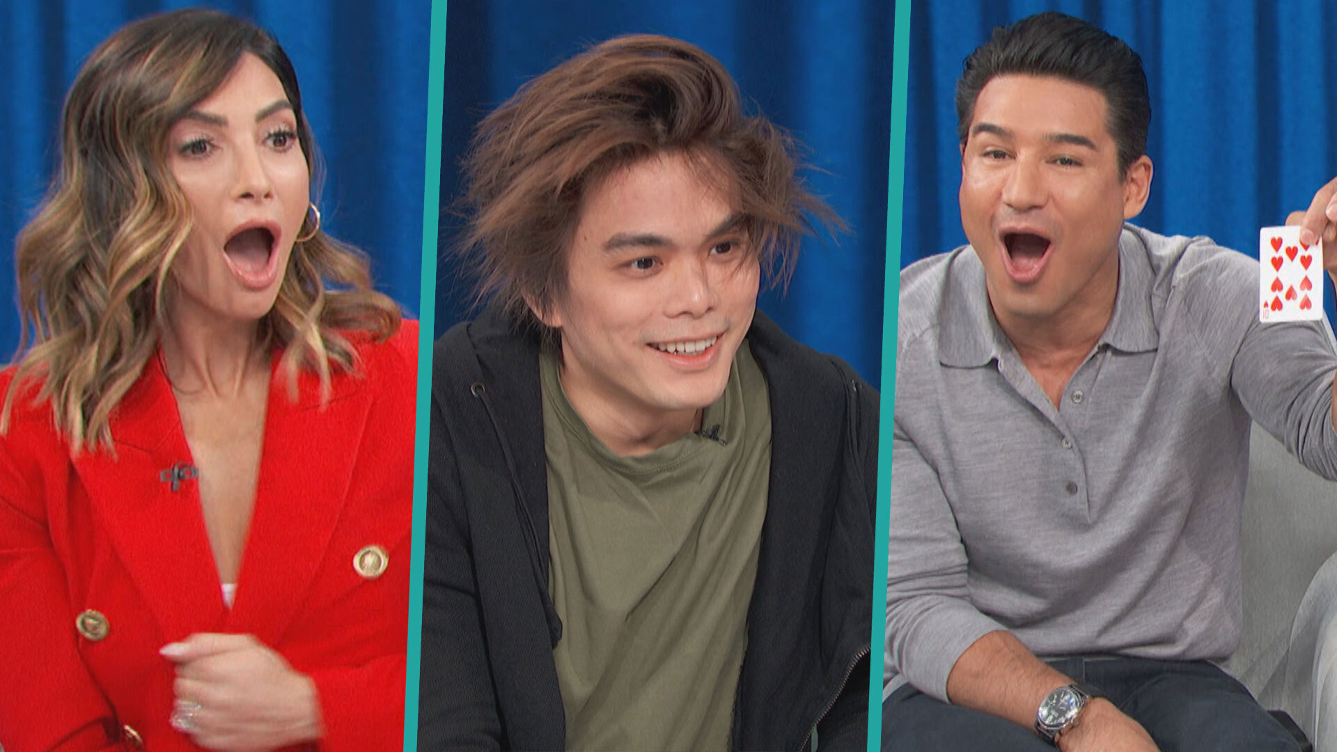 Shin Lim's Magic Trick Shocks Mario Lopez and Wife Courtney | Access