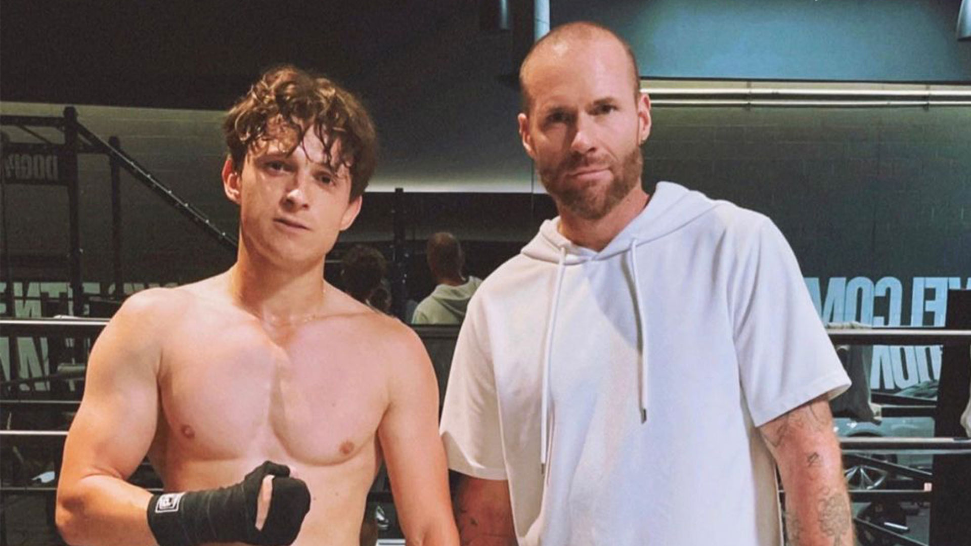 Tom Holland Poses Shirtless While Boxing With A Friend Access