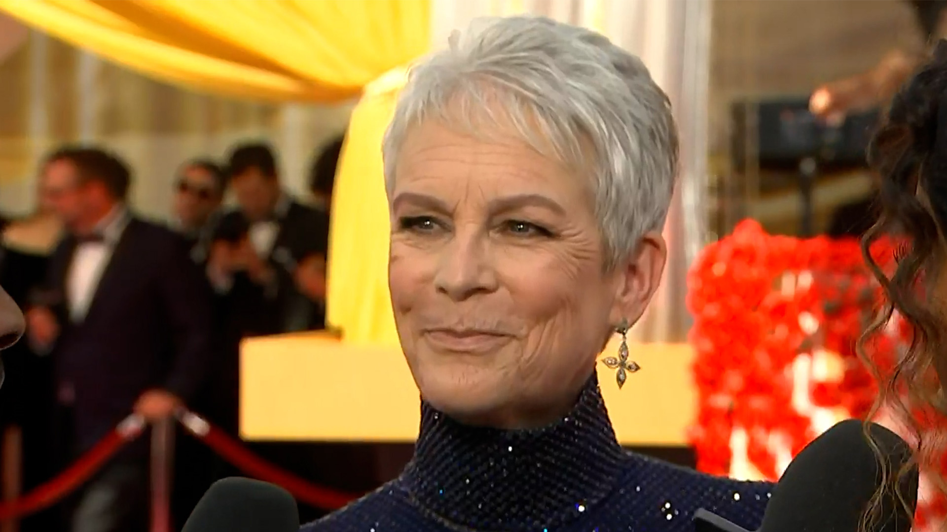 Jamie Lee Curtis Reveals How Her Betty White Tribute At 2022 Oscars Inspired Glam Gown | Access