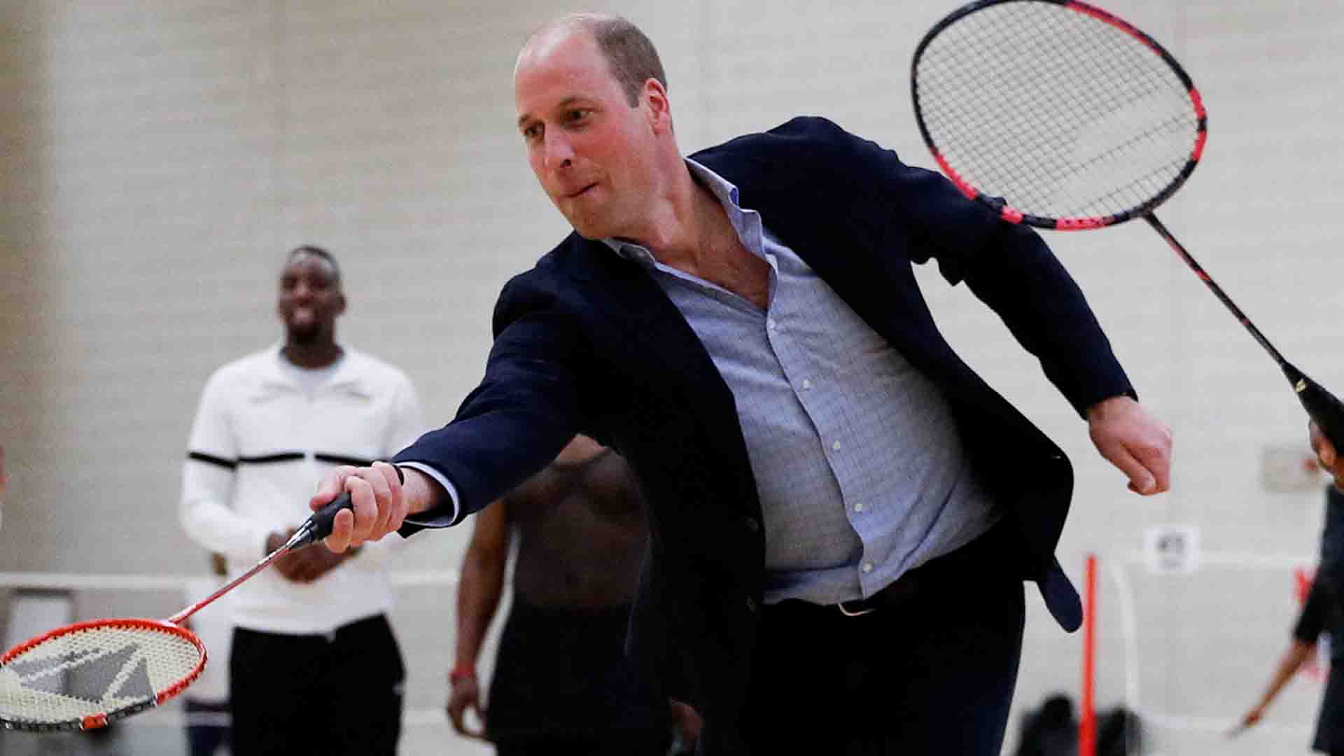 Prince William Plays Badminton In A Suit During Royal Appearance | Access