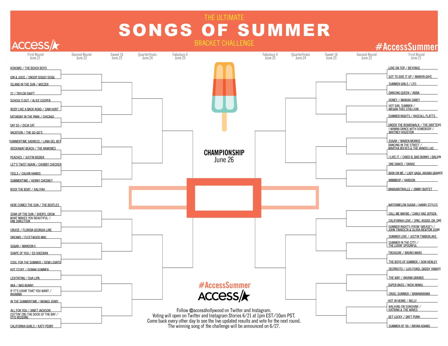 Splash Into Summer With The Ultimate Songs of Summer Bracket Challenge ...