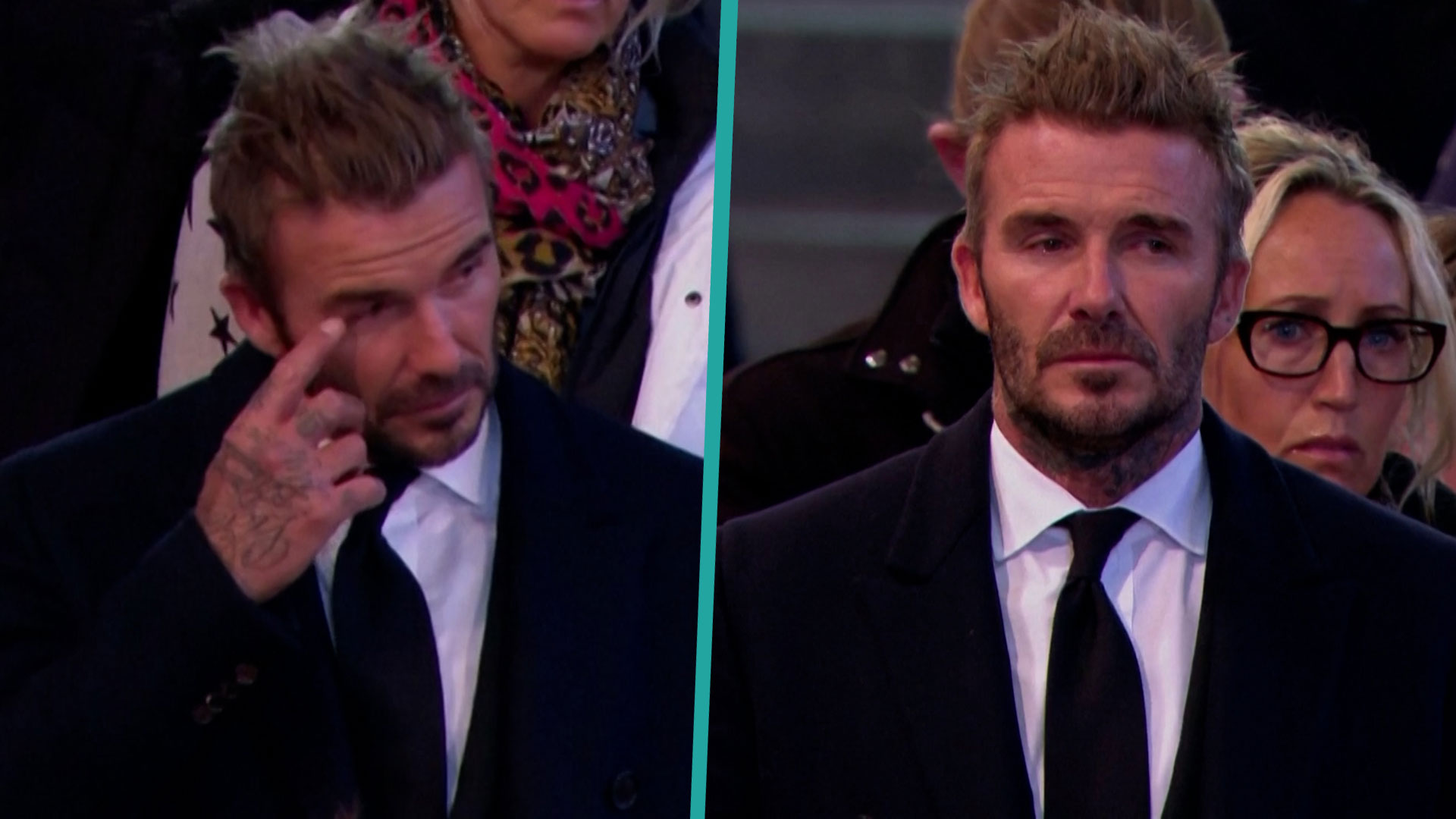 David Beckham Cries While Visiting Queen Elizabeth Lying-In-State After ...