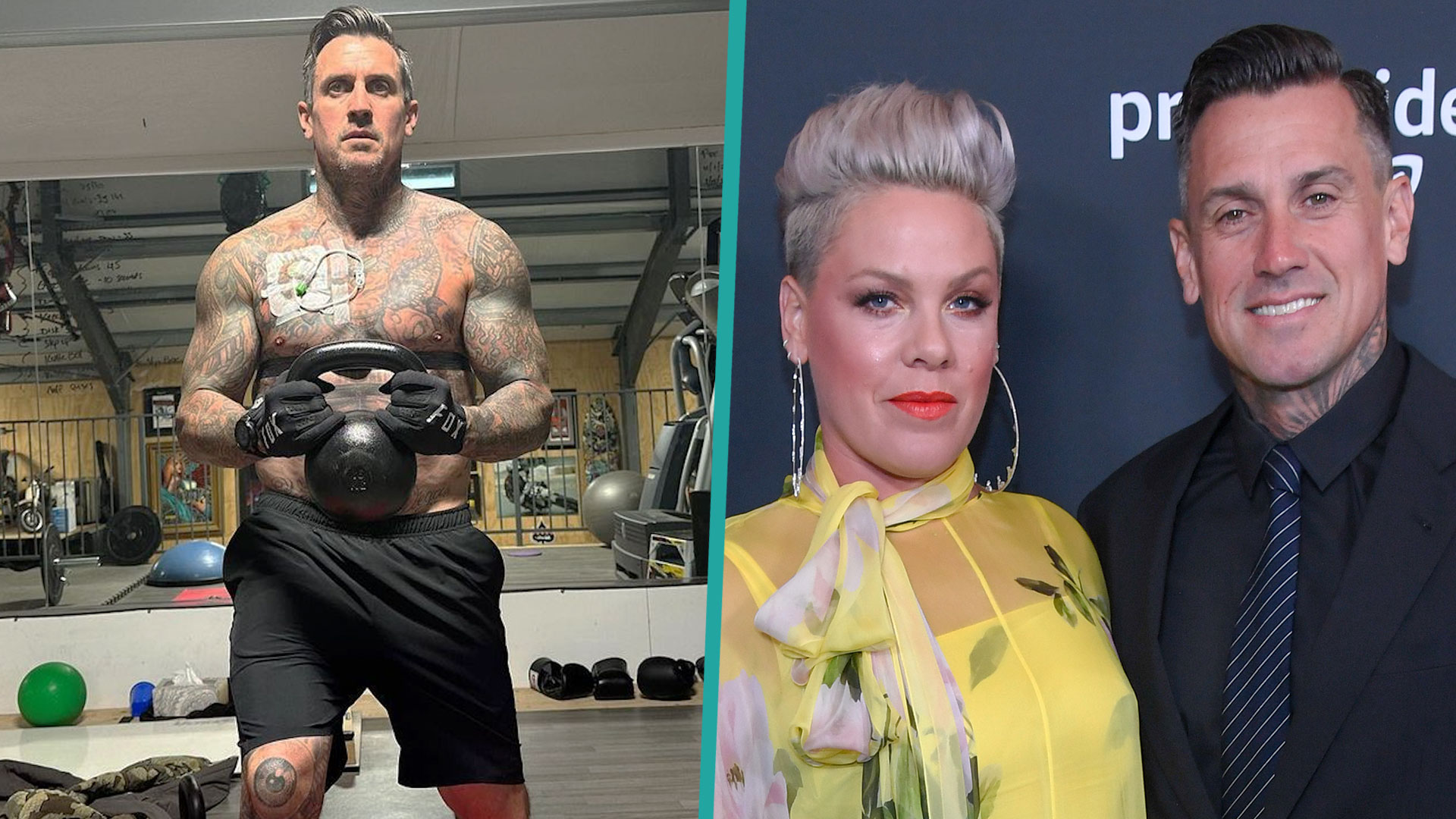 Pink's Husband Carey Hart Lifts Weights After Getting Chest Catheter ...