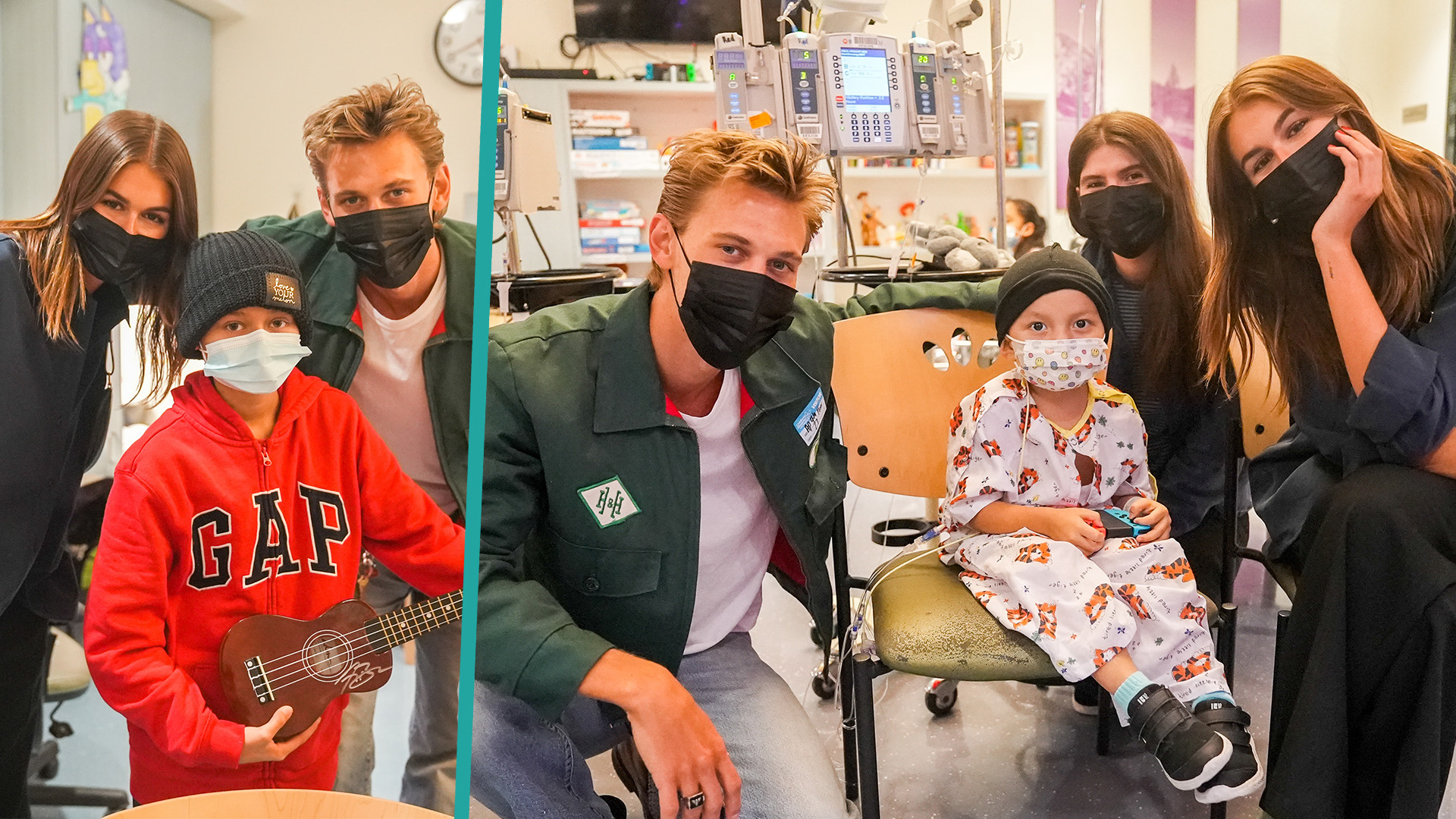 Austin Butler And Kaia Gerber Visit And Paint With Kids At Children's ...
