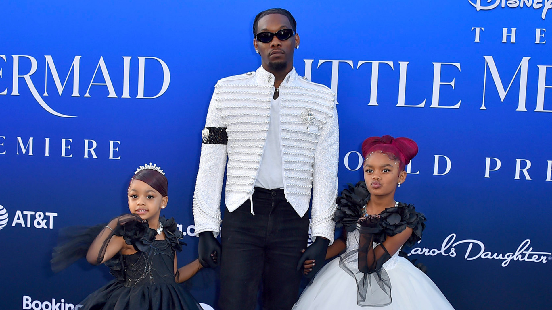 Offset's Daughters Wear Ballgowns To 'Little Mermaid' Premiere In ...