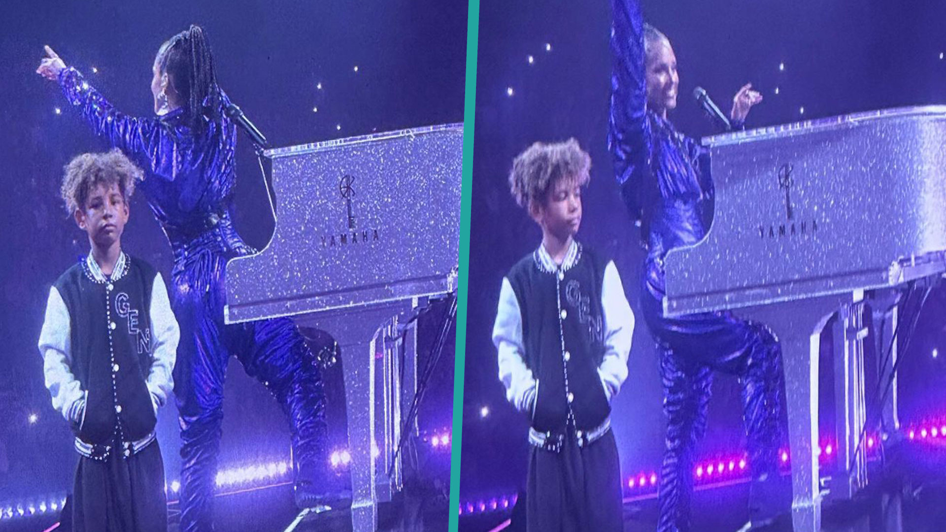 Alicia Keys' Son Genesis Adorably Joins Her On Stage As Her Bodyguard ...