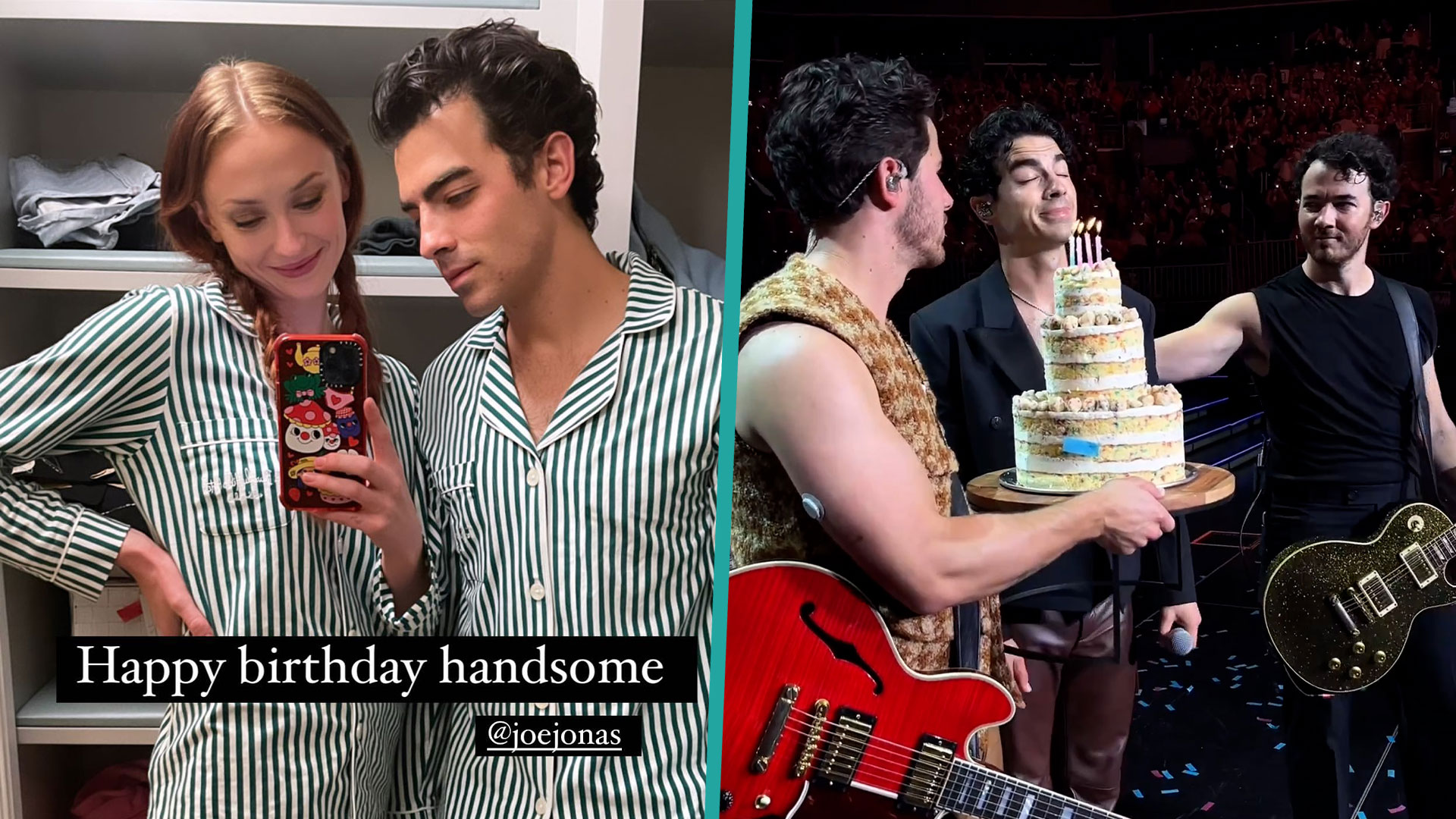 Sophie Turner & Joe Jonas Wear Matching PJs In Cute Photo For His 34th ...