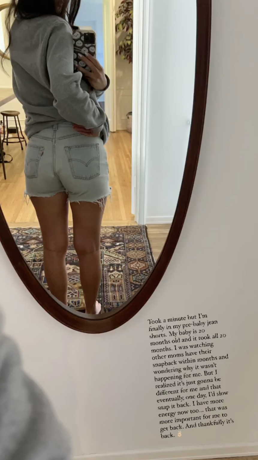 Olivia Munn Celebrates Fitting Into Pre-Baby Jean Shorts 20 Months ...