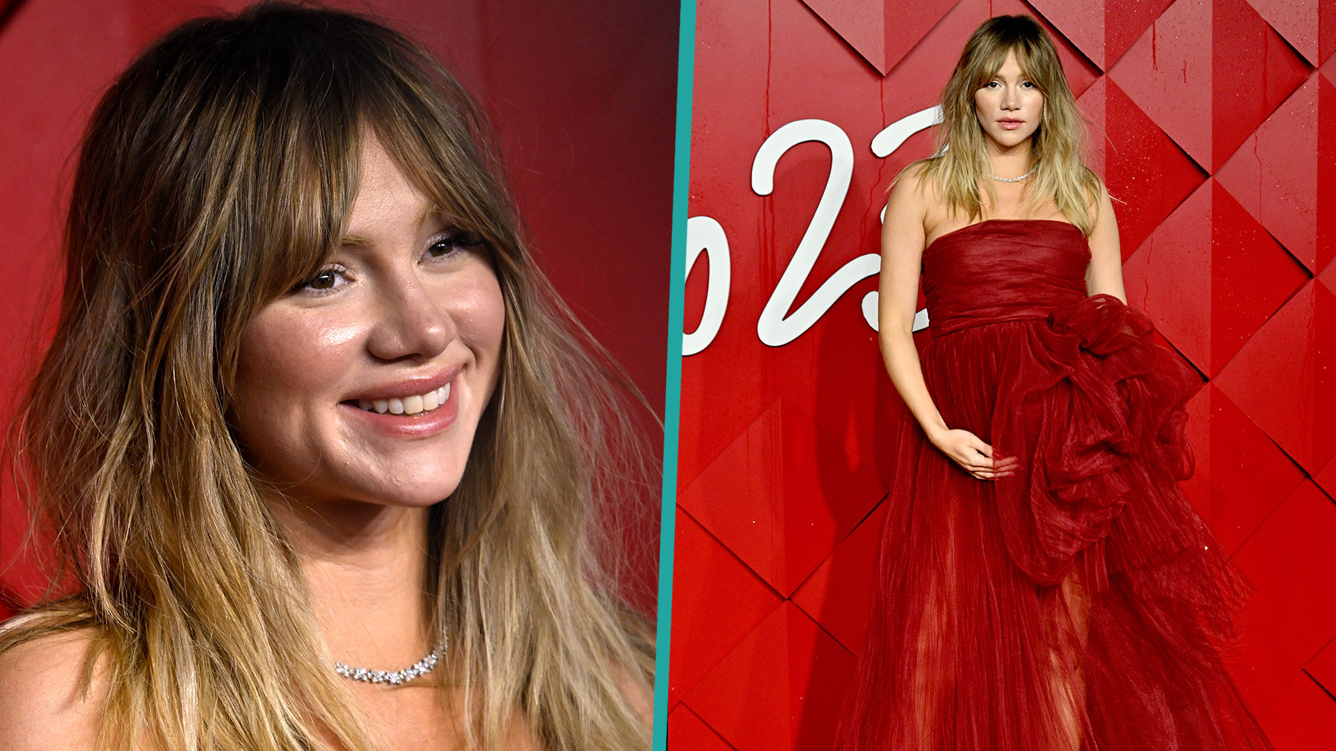 Suki Waterhouse Cradles Baby Bump At 2023 British Fashion Awards Weeks ...