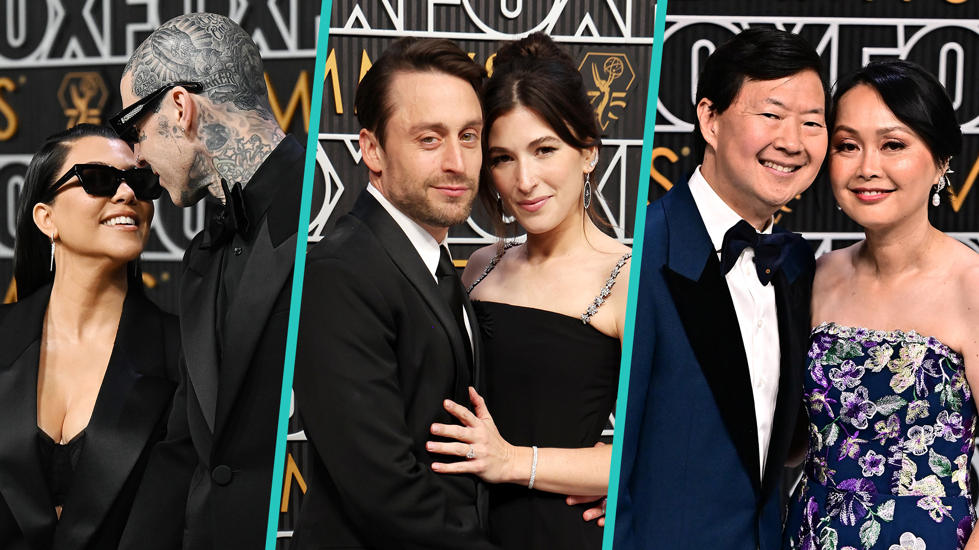 Emmy Awards 2023: Kourtney Kardashian & Travis Barker & More Red Carpet ...