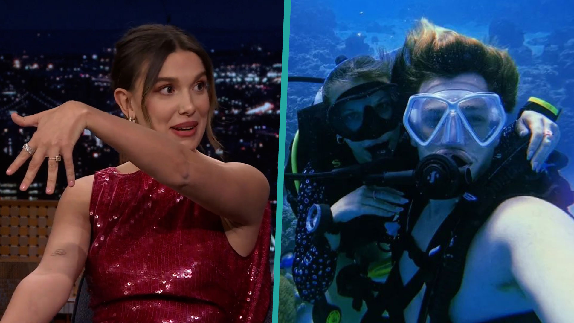 Millie Bobby Brown Reveals Jake Bongiovi's Dramatic Underwater Proposal: 'It Was Like A ...