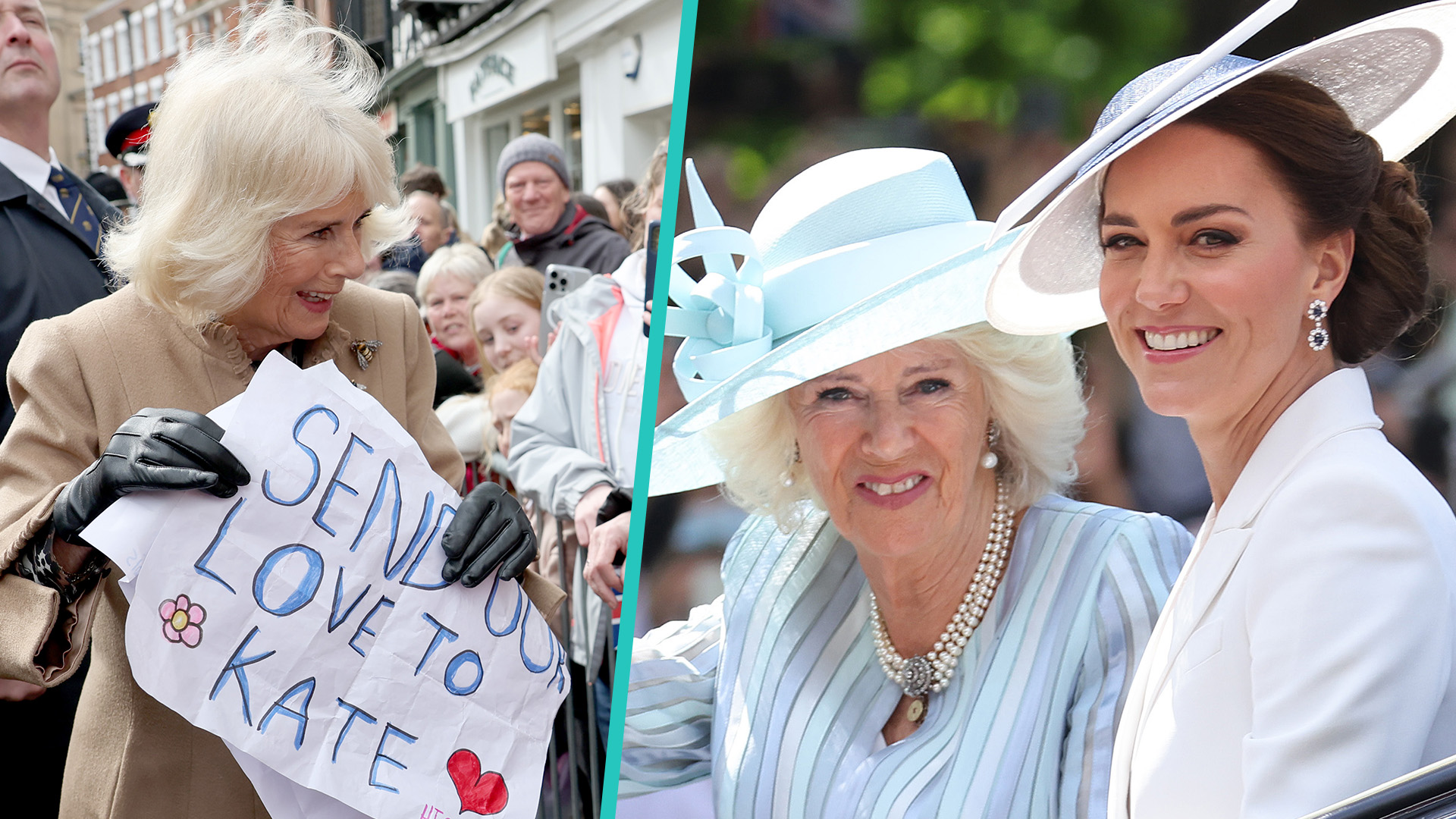 Queen Camilla Beams Over Handmade Posters Wishing Kate Middleton Well ...