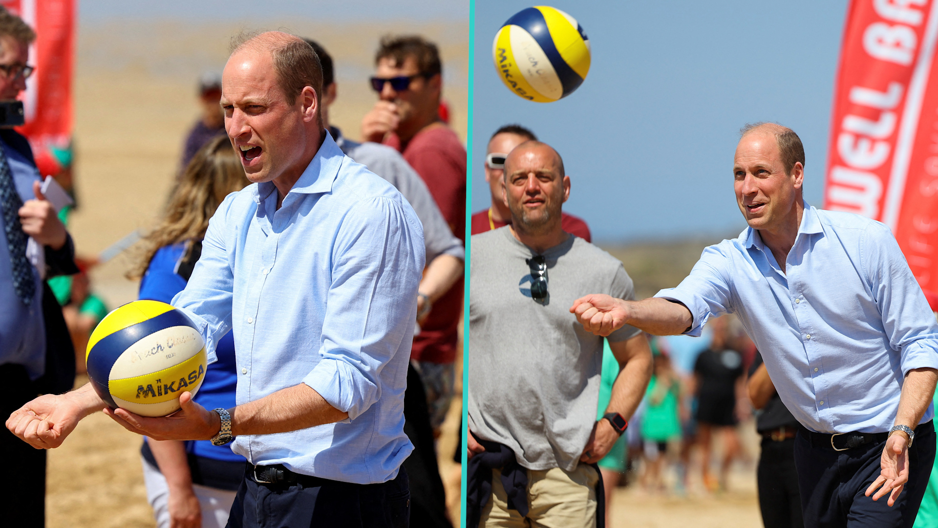 Prince William Plays Volleyball In Royal Beach Outing Amid Kate ...