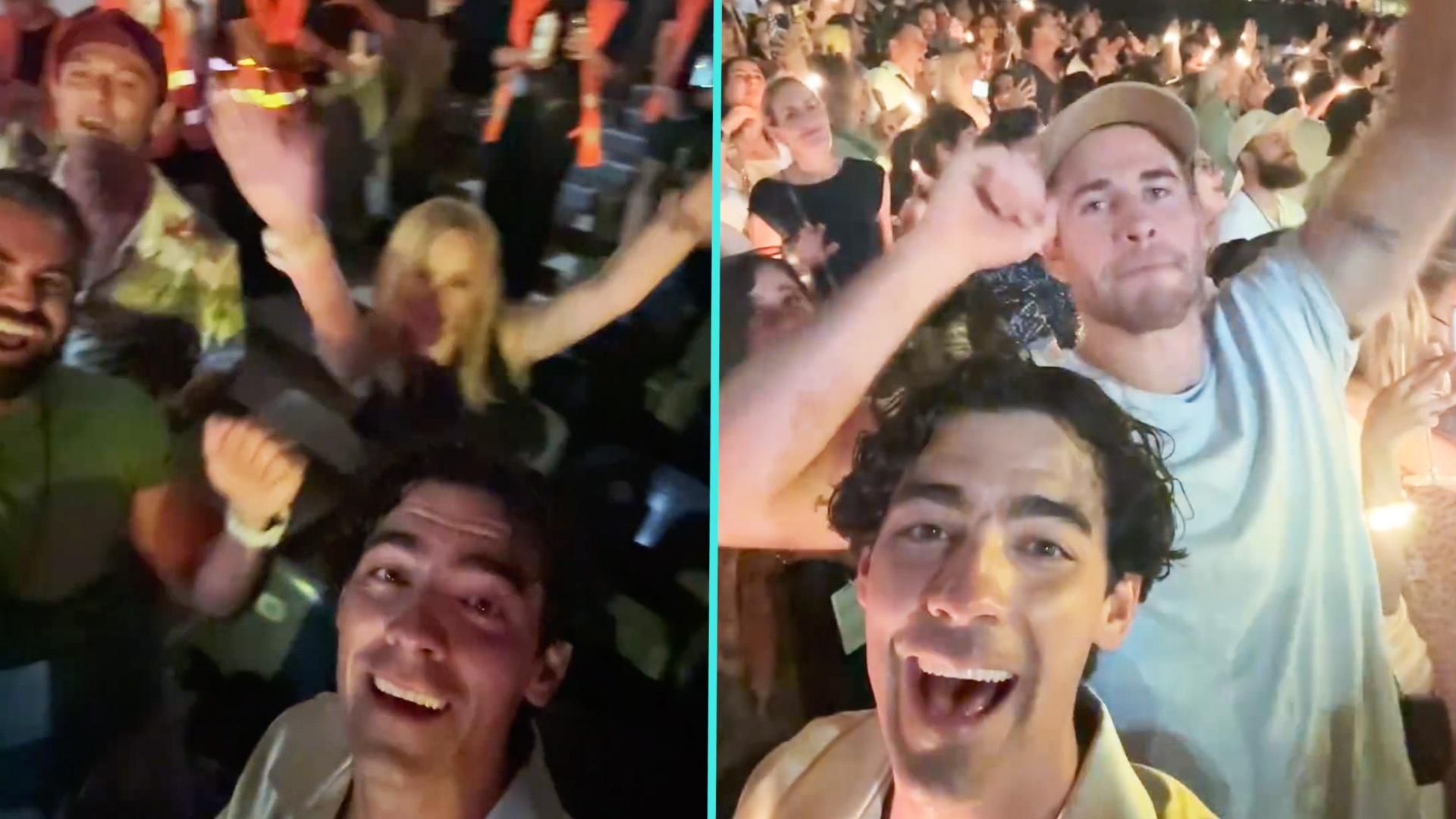 Liam Hemsworth, Joe Jonas, Luke Evans & More Watch Coldplay Together In ...