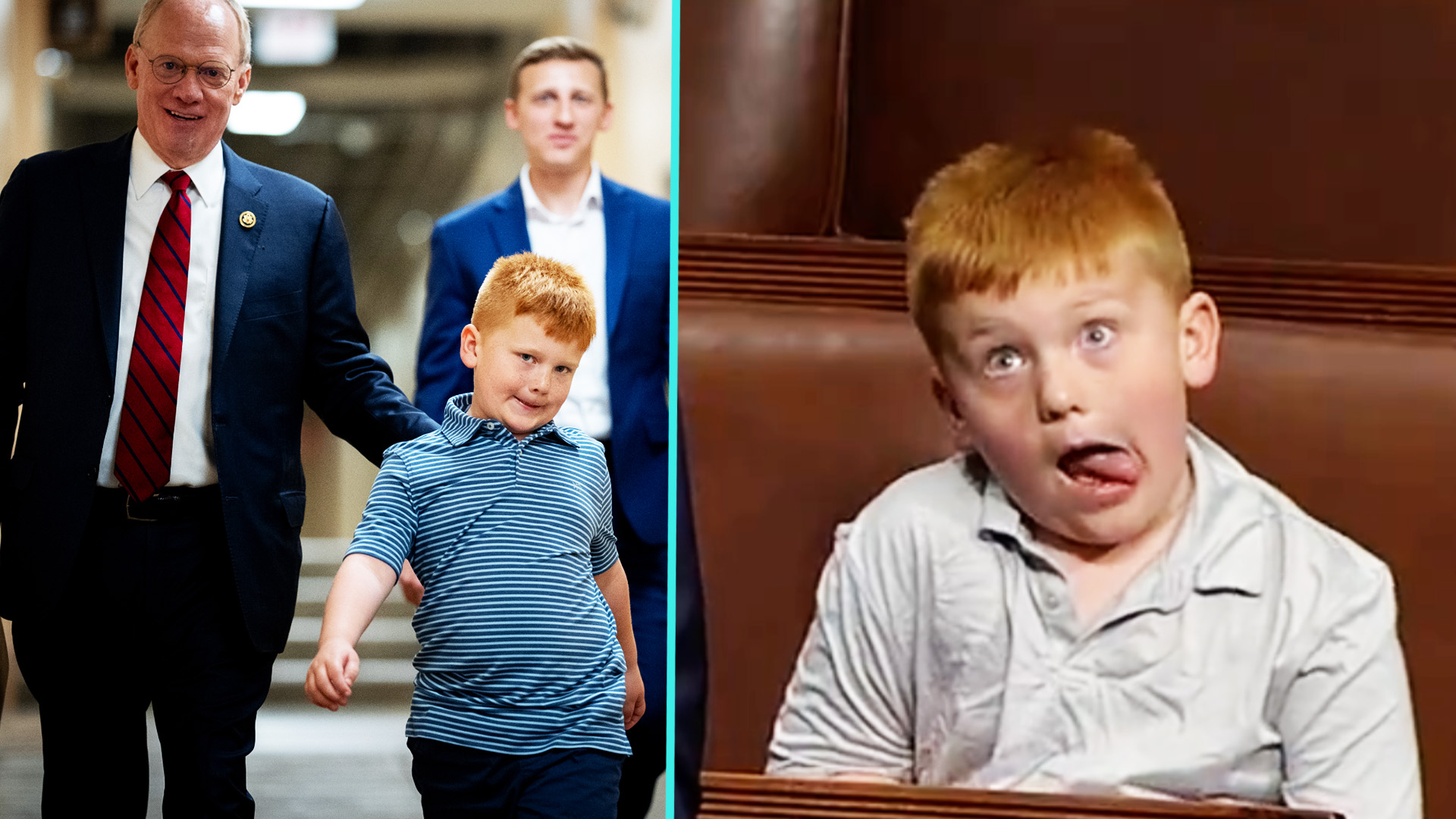 Congressman John Rose's Son Steals The Show Making Silly Faces During ...