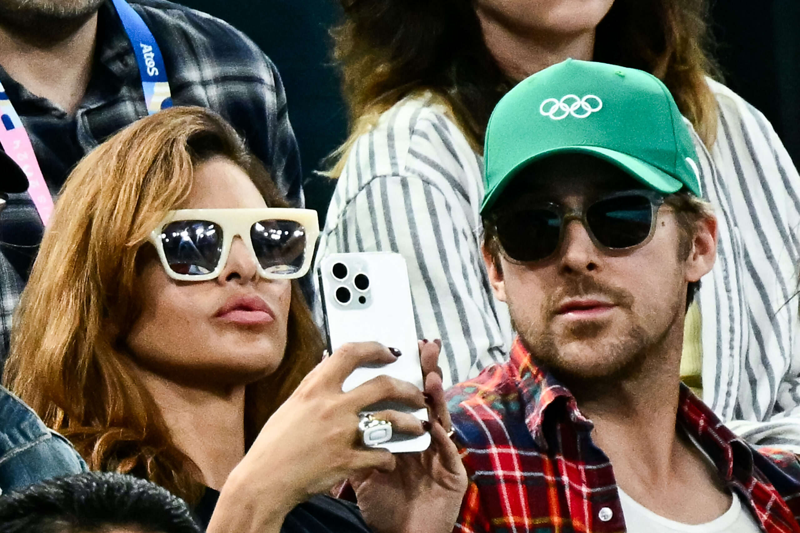 Stars In The Stands At 2024 Paris Olympics: Eva Mendes & Ryan Gosling ...