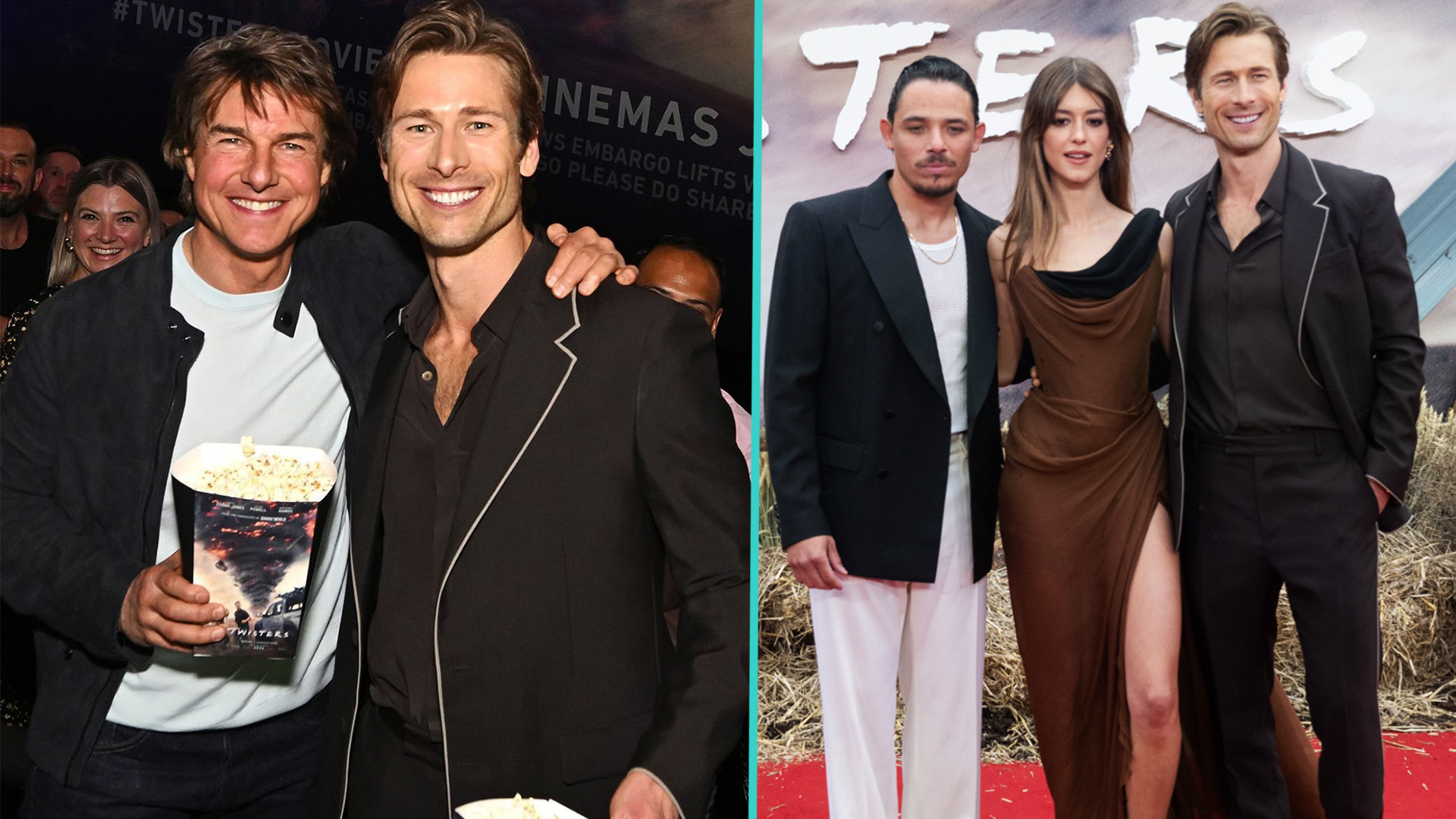 Tom Cruise Supports Pal Glen Powell At London 'Twisters' Premiere ...