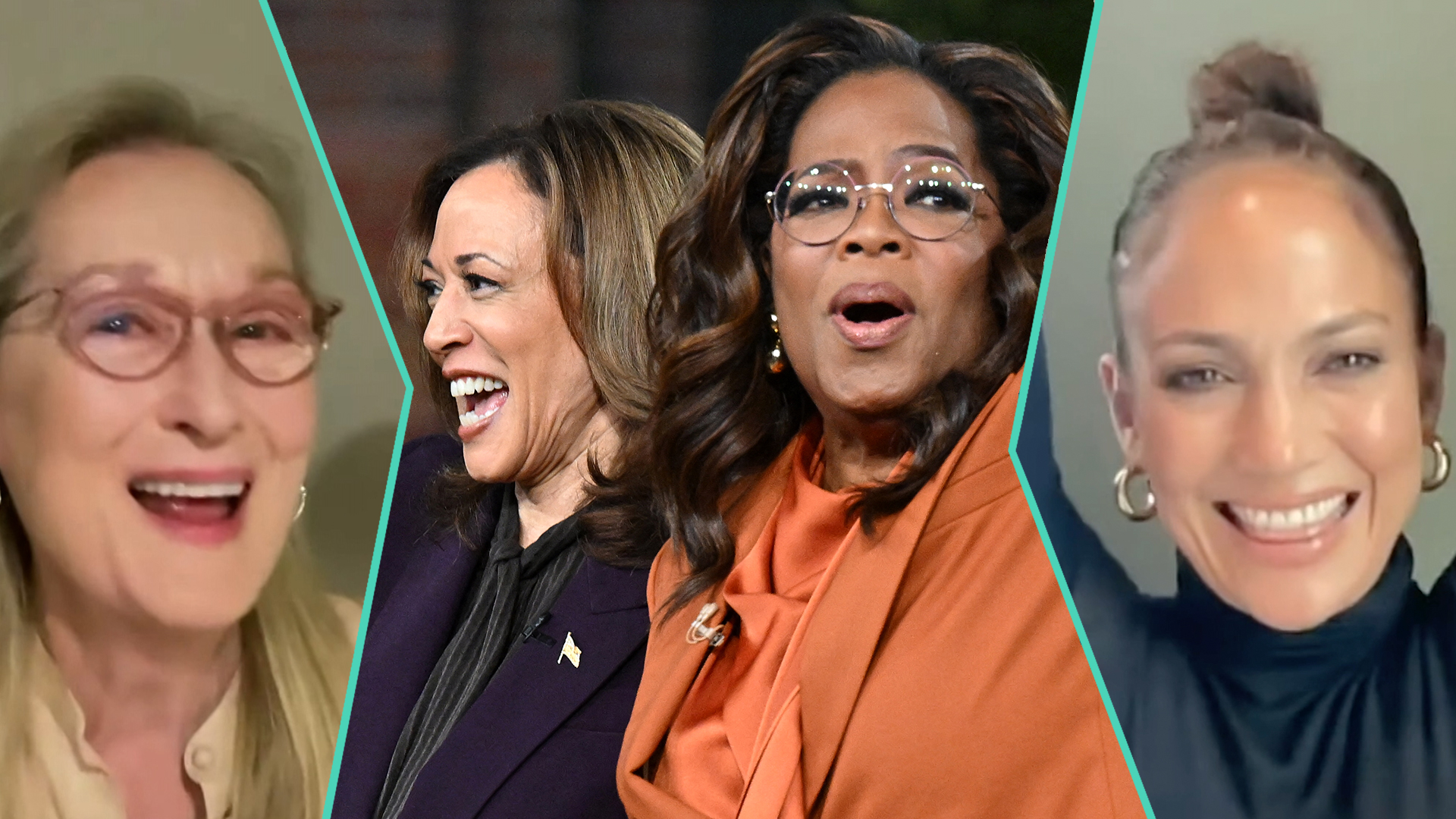 Kamala Harris & Oprah Winfrey Joined By Meryl Streep, Jennifer Lopez ...