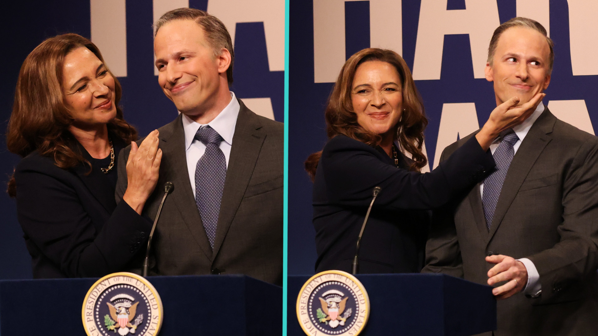 Maya Rudolph and Andy Samberg Reunite As Kamala Harris & Doug Emhoff In 'SNL' Season 50 Premiere ...