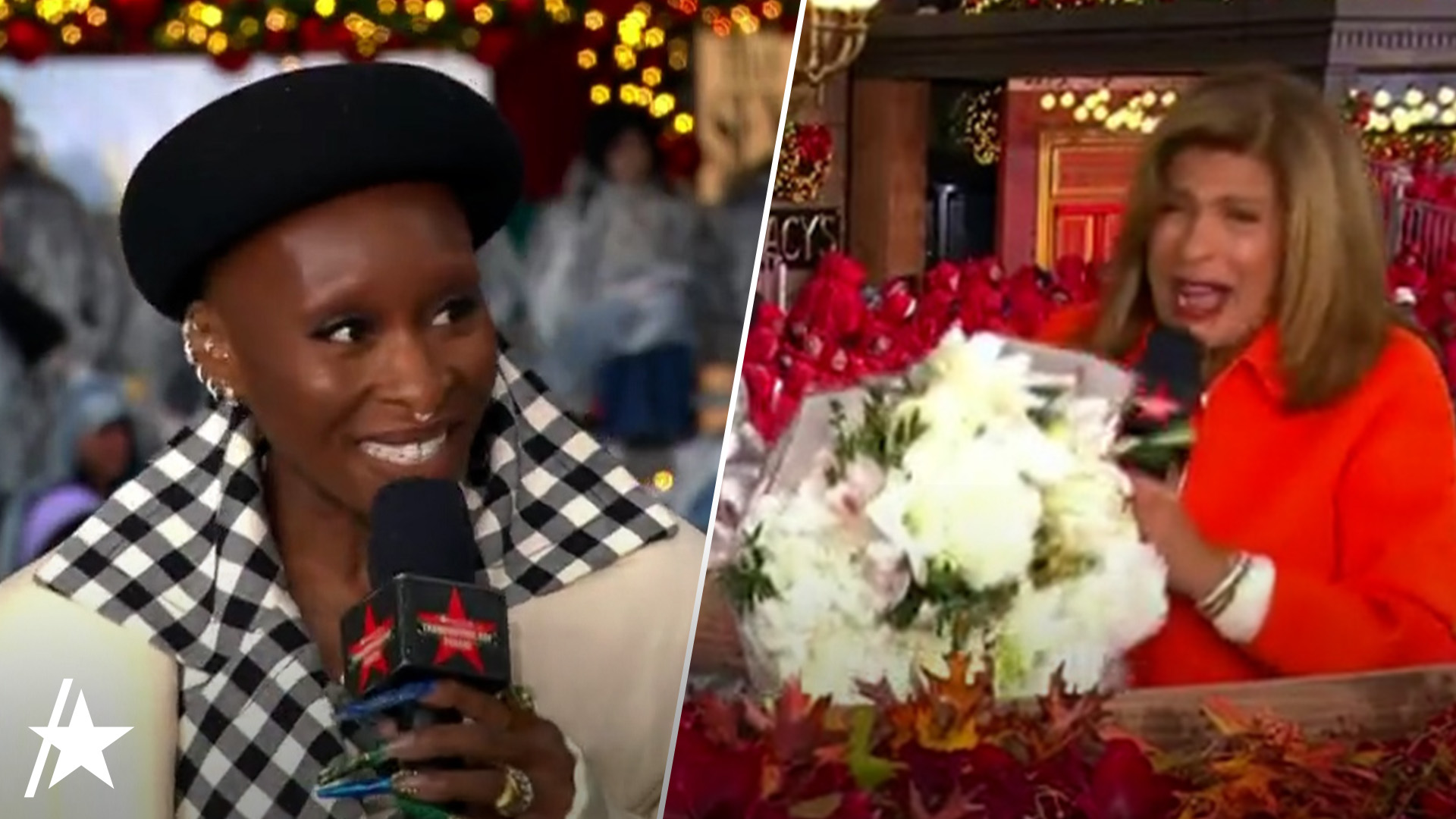 Cynthia Erivo Gives Hoda Kotb Flowers At Her Final Thanksgiving Day ...