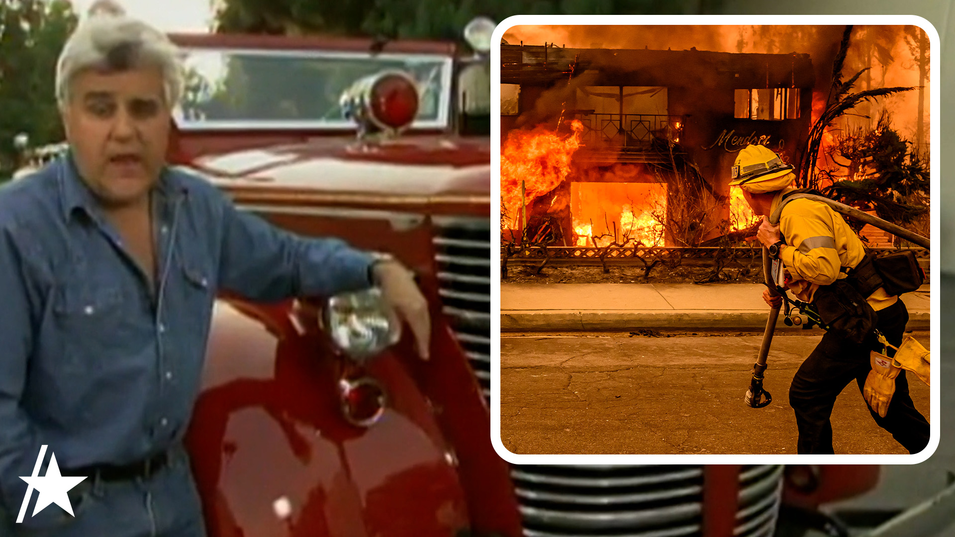 Jay Leno Brings Own Fire Truck To Feed LA First Responders | Access