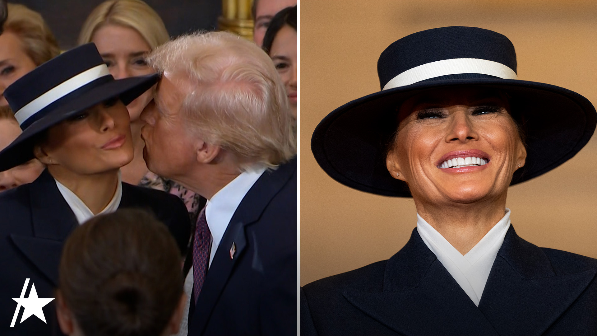 Donald Trump & Melania Trump Have Awkward Air Kiss At His Inauguration ... Donald Trump & Melania Trump Have Awkward Air Kiss At His Inauguration ...