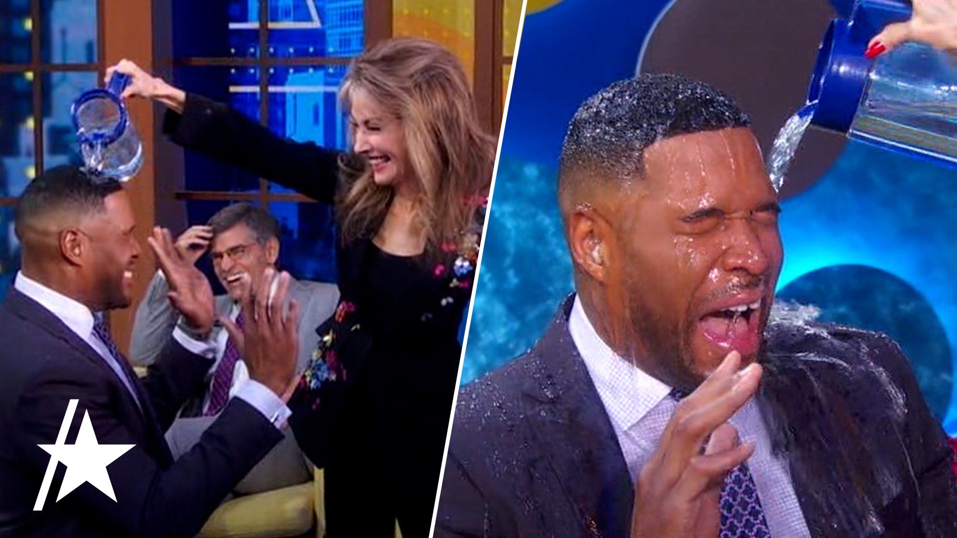 Susan Lucci Douses Michael Strahan With Water 3 Times On 'GMA' In ...