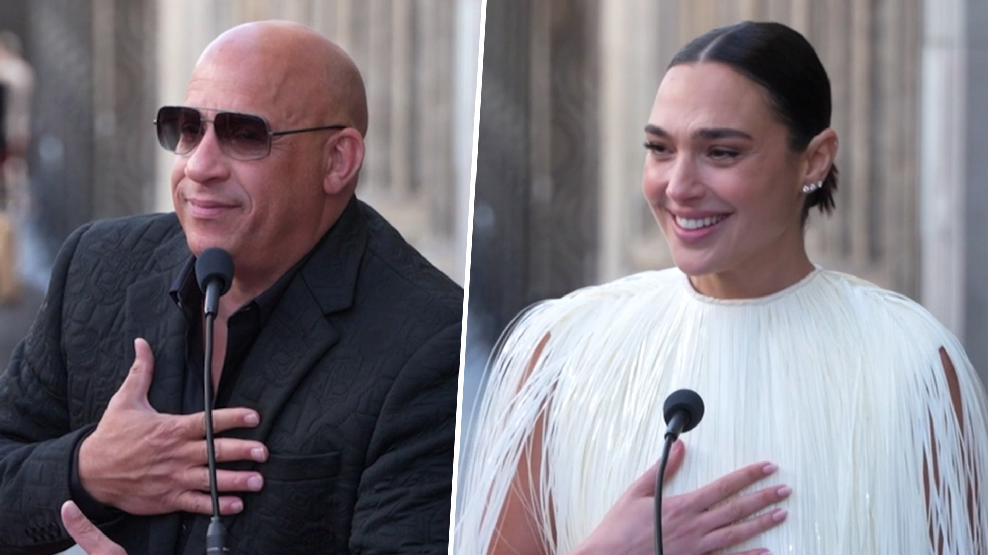 Vin Diesel Tears Up Honoring Gal Gadot In Heartfelt Hollywood Walk Of Fame Speech | Access