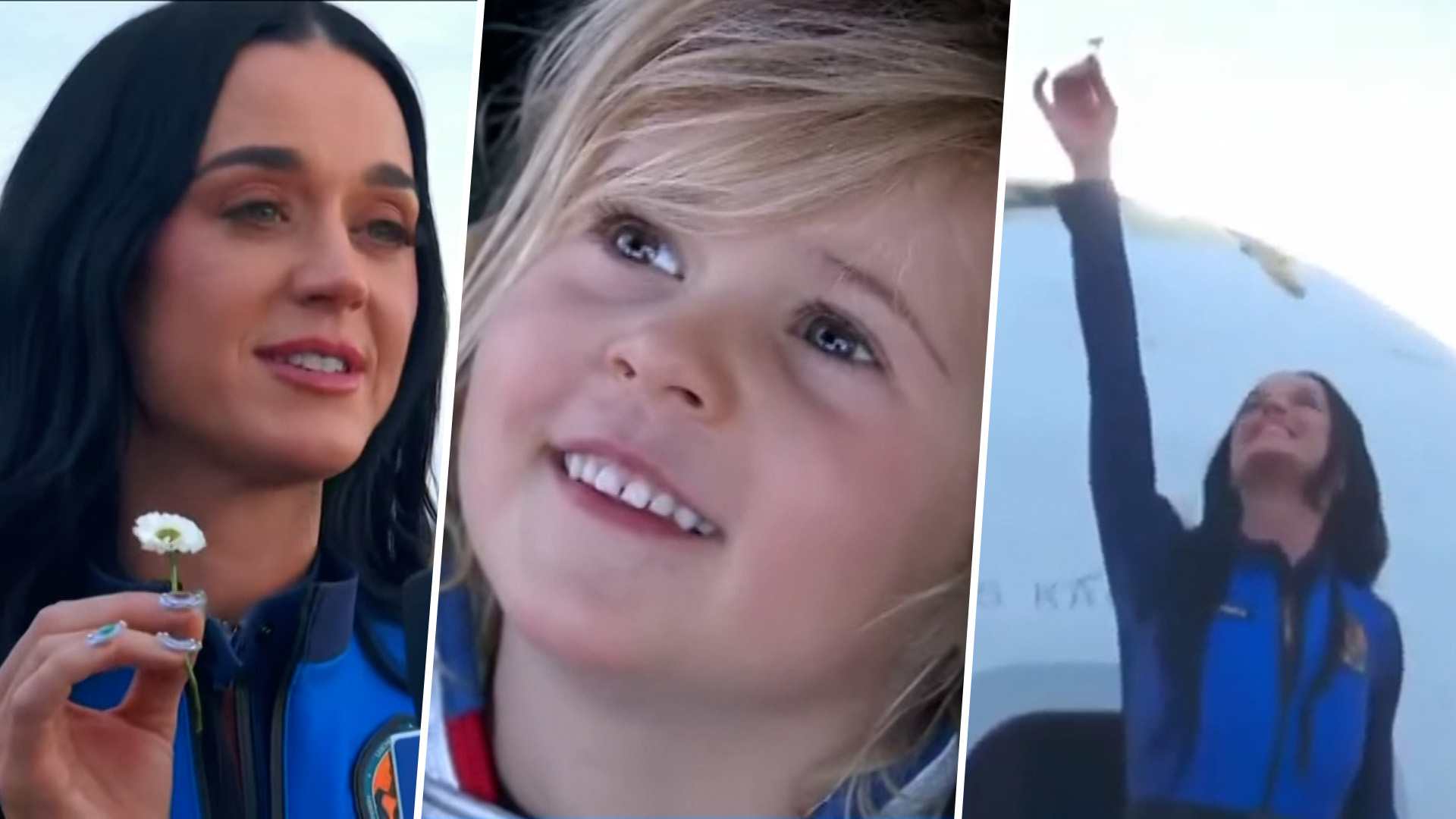 Katy Perry's Daughter Daisy Beams As Singer Returns To Earth On All-Female Blue Origin Space ...