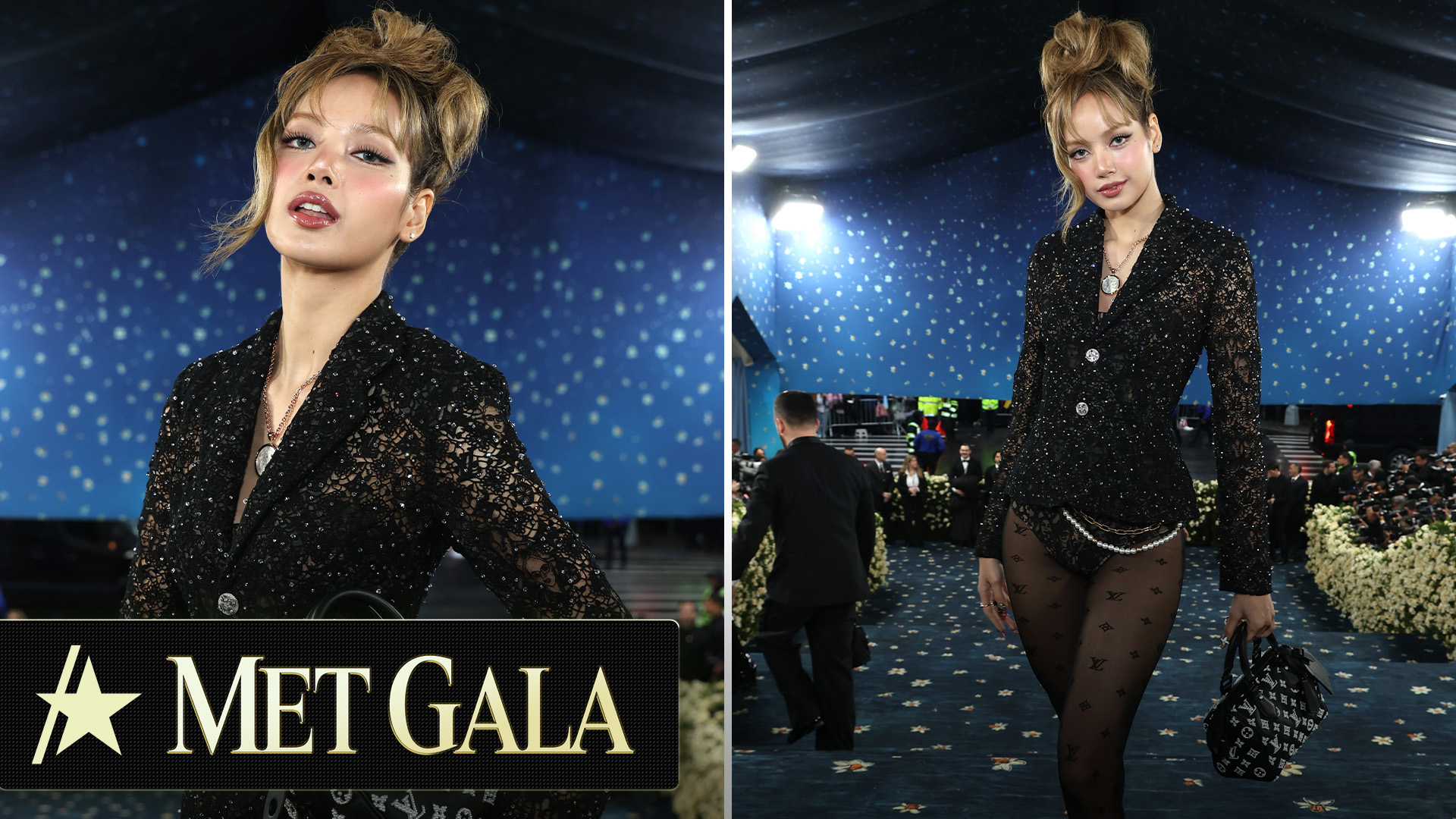 Lisa Stuns In Glittery Blazer & Pantless Look For 2025 Met Gala Debut | Access