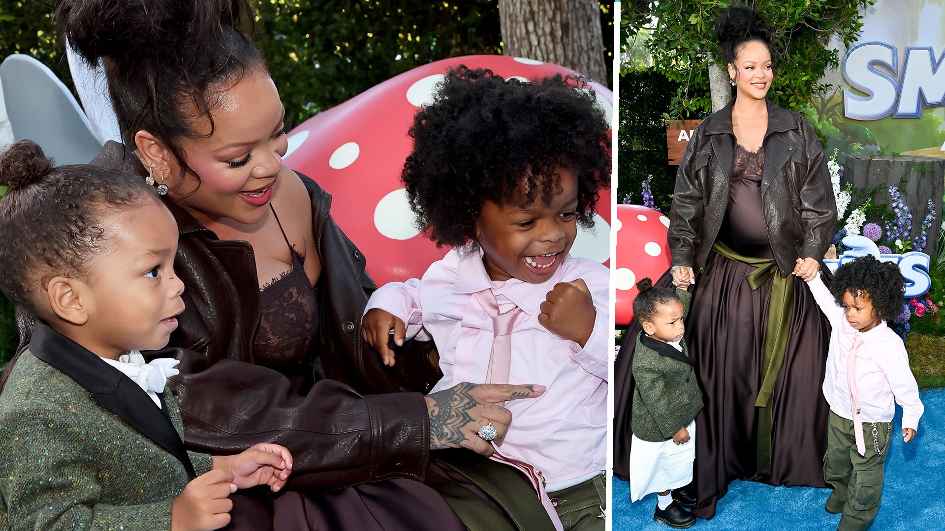 Rihanna & 2 Children Riot Rose & RZA Are All Smiles At 'Smurfs ...