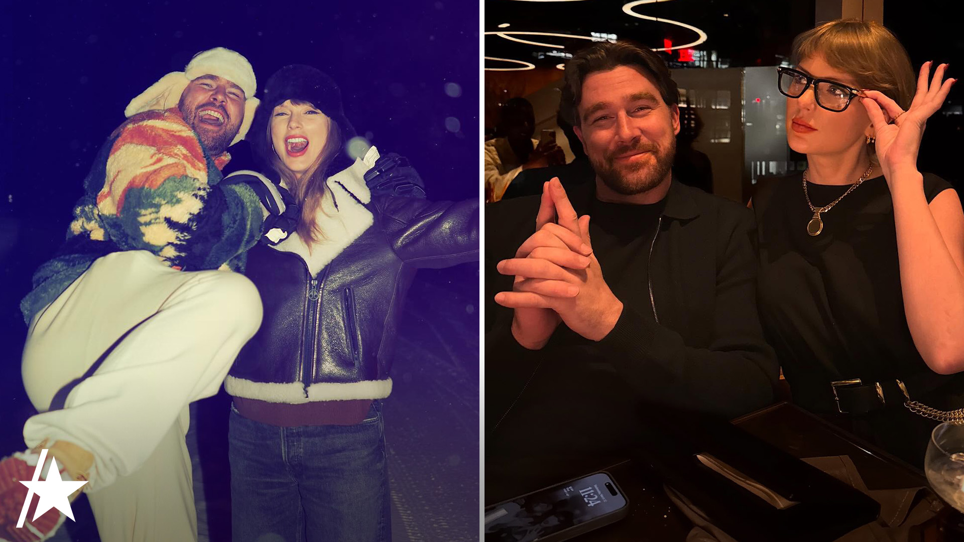 Taylor Swift & Travis Kelce Look Loved Up As He Posts First Photos With ...