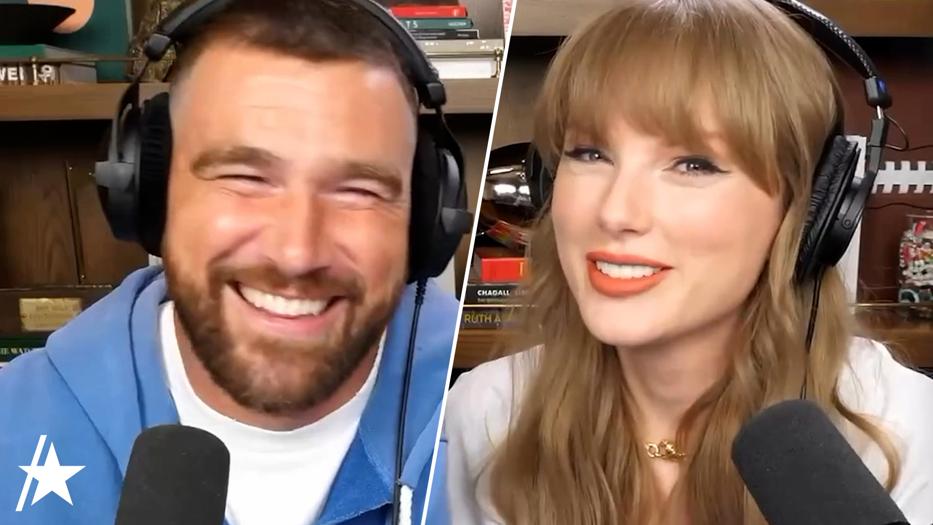 Taylor Swift Jokes With Travis Kelce About Being On 'Male Sports Fans Screens' | Access