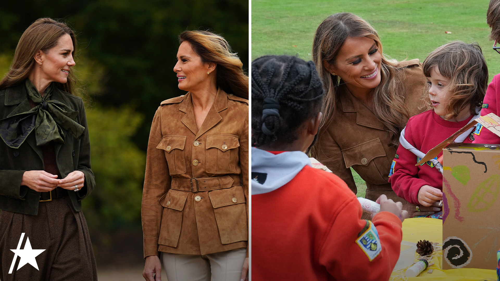Melania Trump & Kate Middleton Bond With Kids During First Outing ...