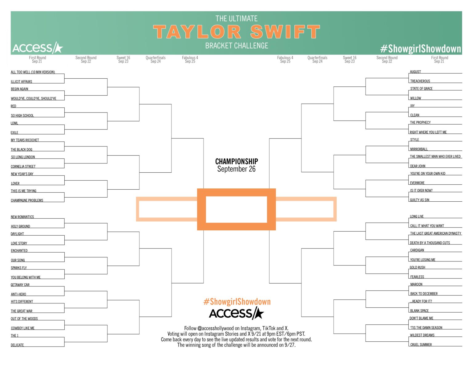 The Ultimate Taylor Swift Bracket Challenge | Access