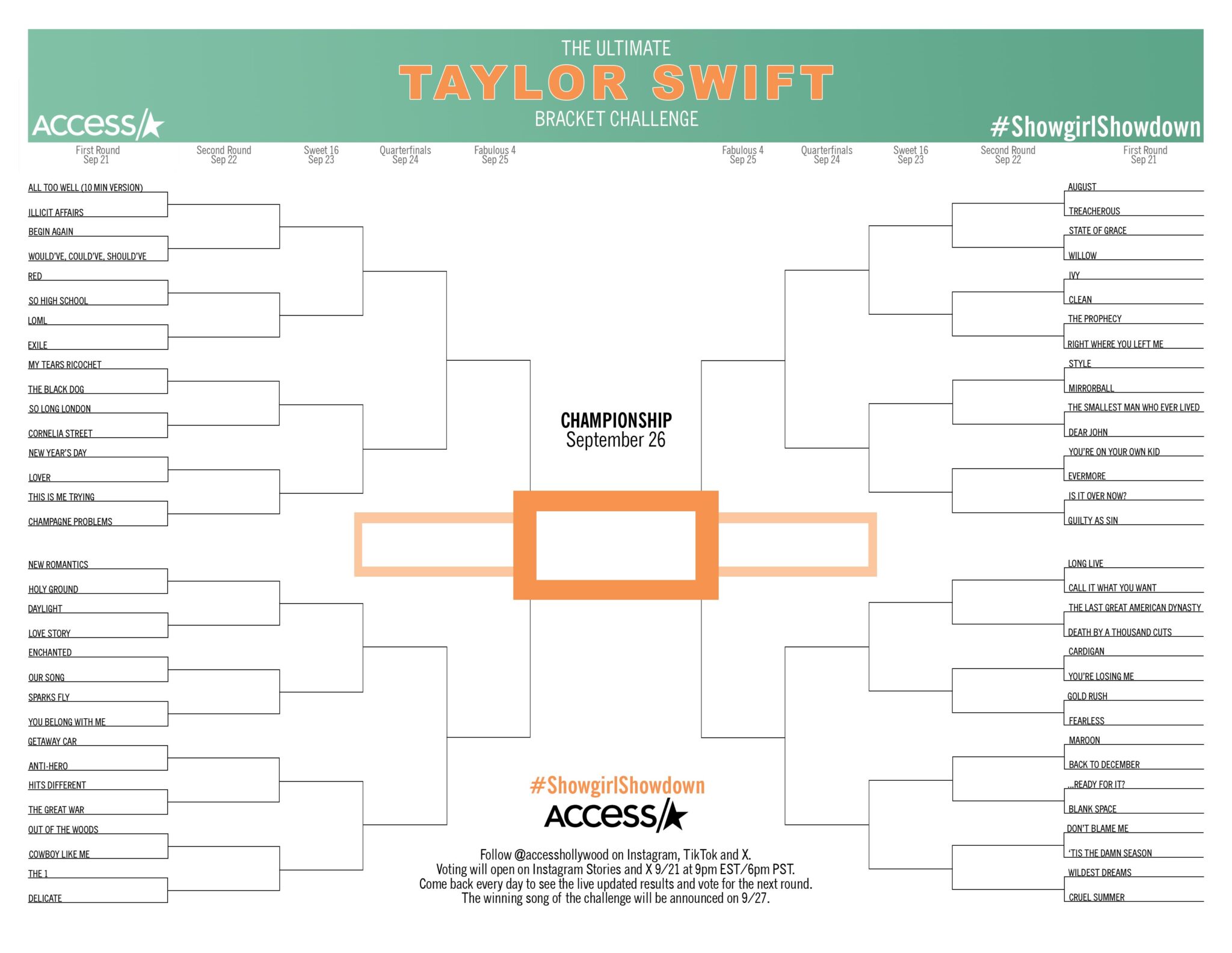 The Ultimate Taylor Swift Bracket Challenge | Access