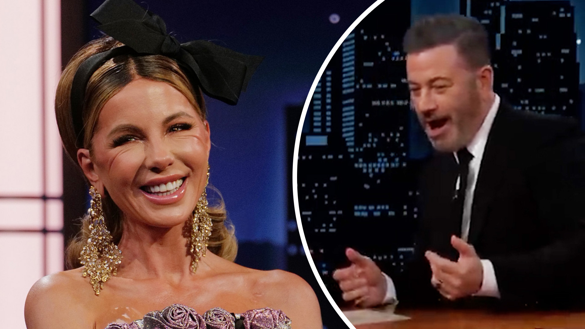 Kate Beckinsale Stuns Jimmy Kimmel With Wild Story Her Daughter's Boyfriend Laid 2 Eggs | Access