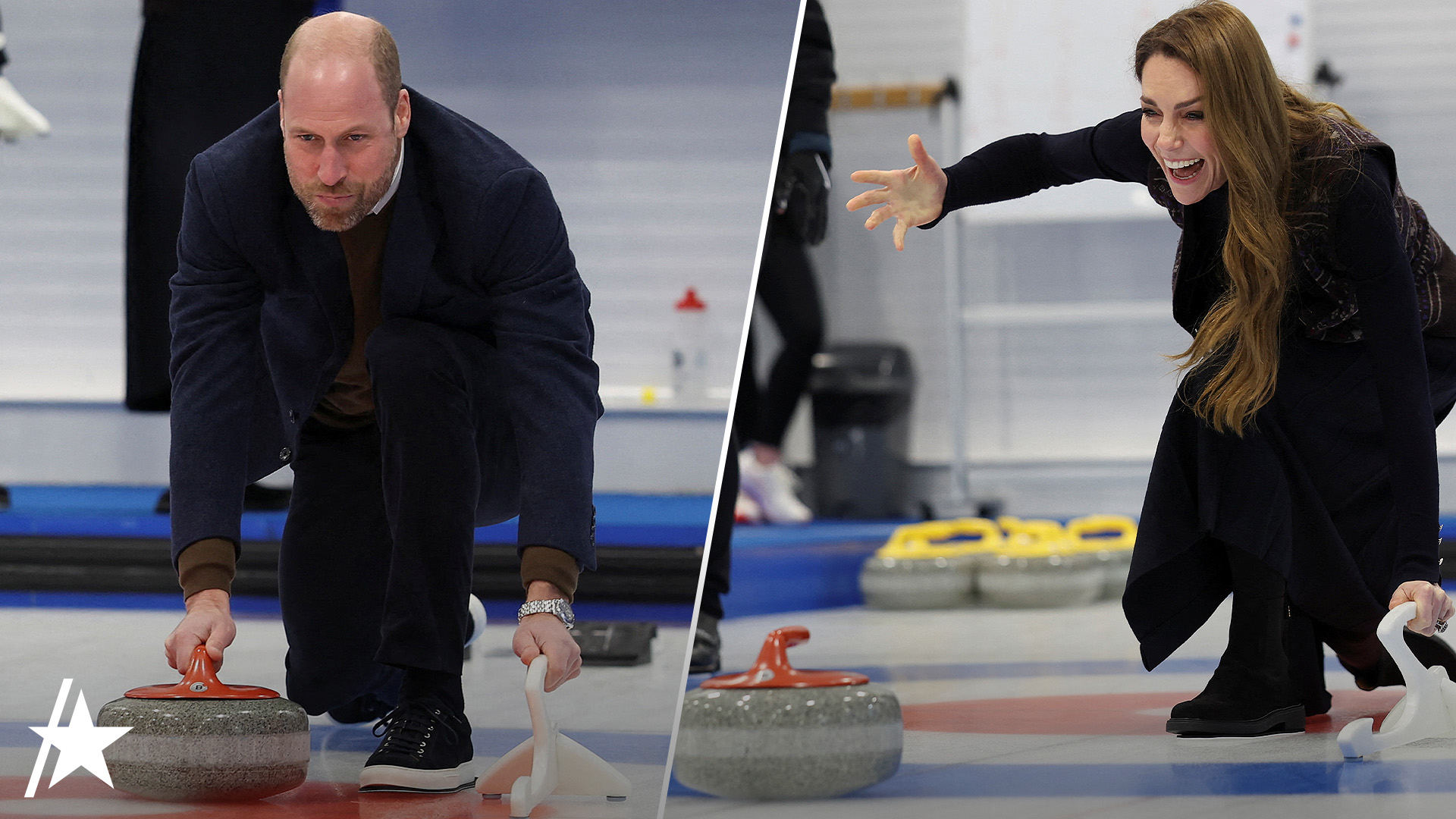 Kate Middleton & Prince William Face Off Curling As Prince Harry ...