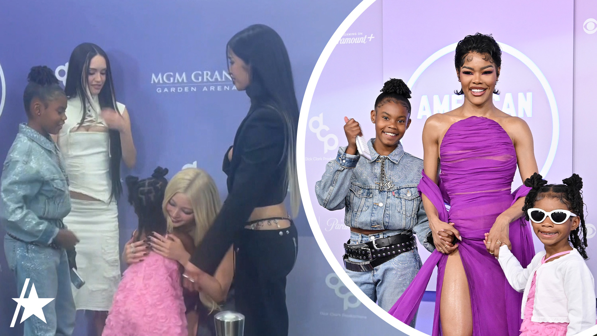 KATSEYE Meets Teyana Taylor's Two Daughters In Adorable Backstage AMA ...